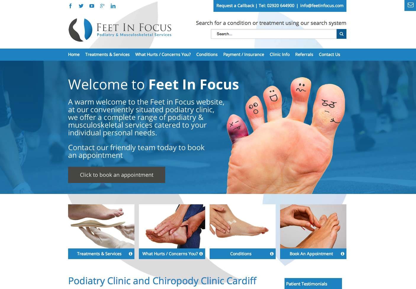 Feet In Focus - Webjects: Web Design Cardiff