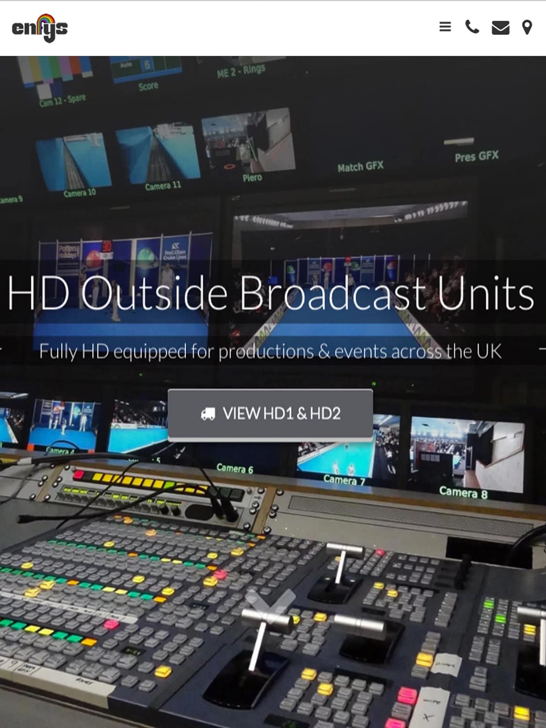 Enfys TV Studios - Webjects: Web Design Cardiff