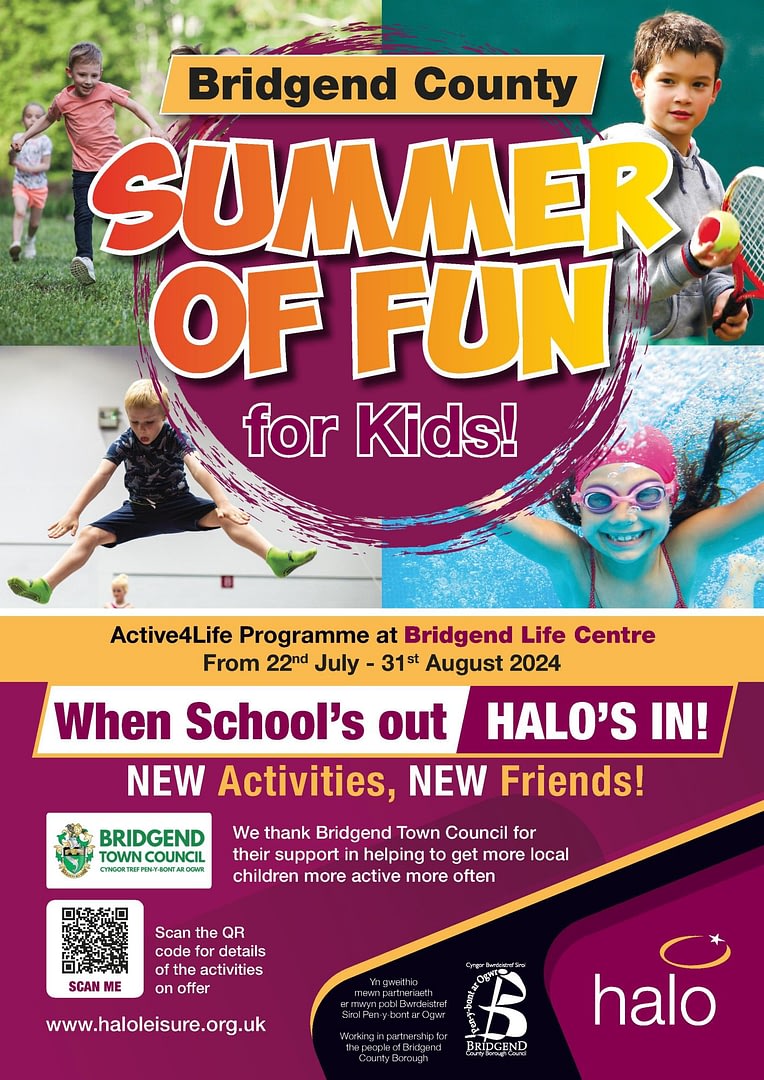 FREE Activities - Summer of Fun at Halo Leisure - supported by Bridgend ...