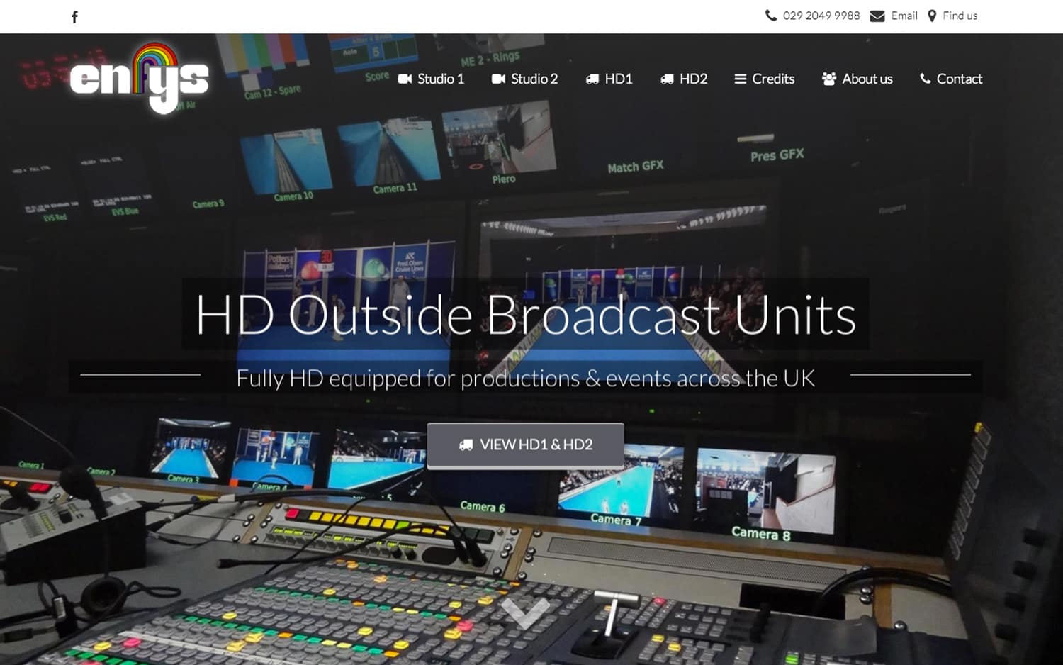 Enfys TV Studios - Webjects: Web Design Cardiff