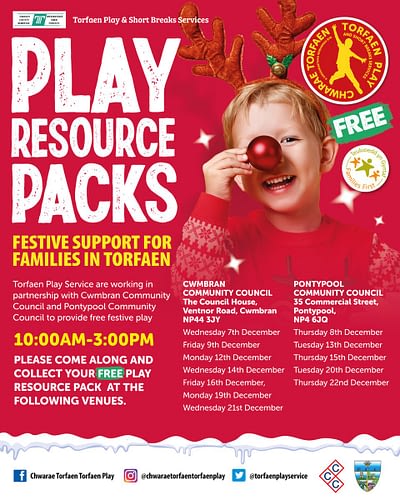 Torfaen Play Service FREE Play Resource Packs - Cwmbran Community Council