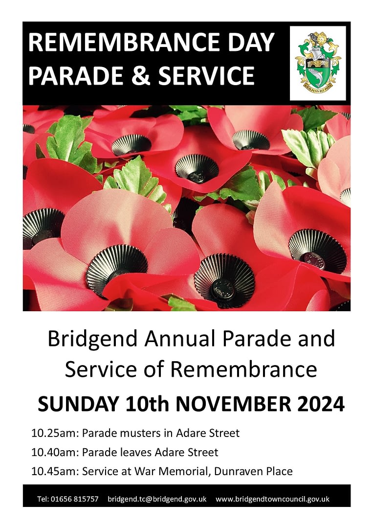 Bridgend Remembrance Parades and Services 2022