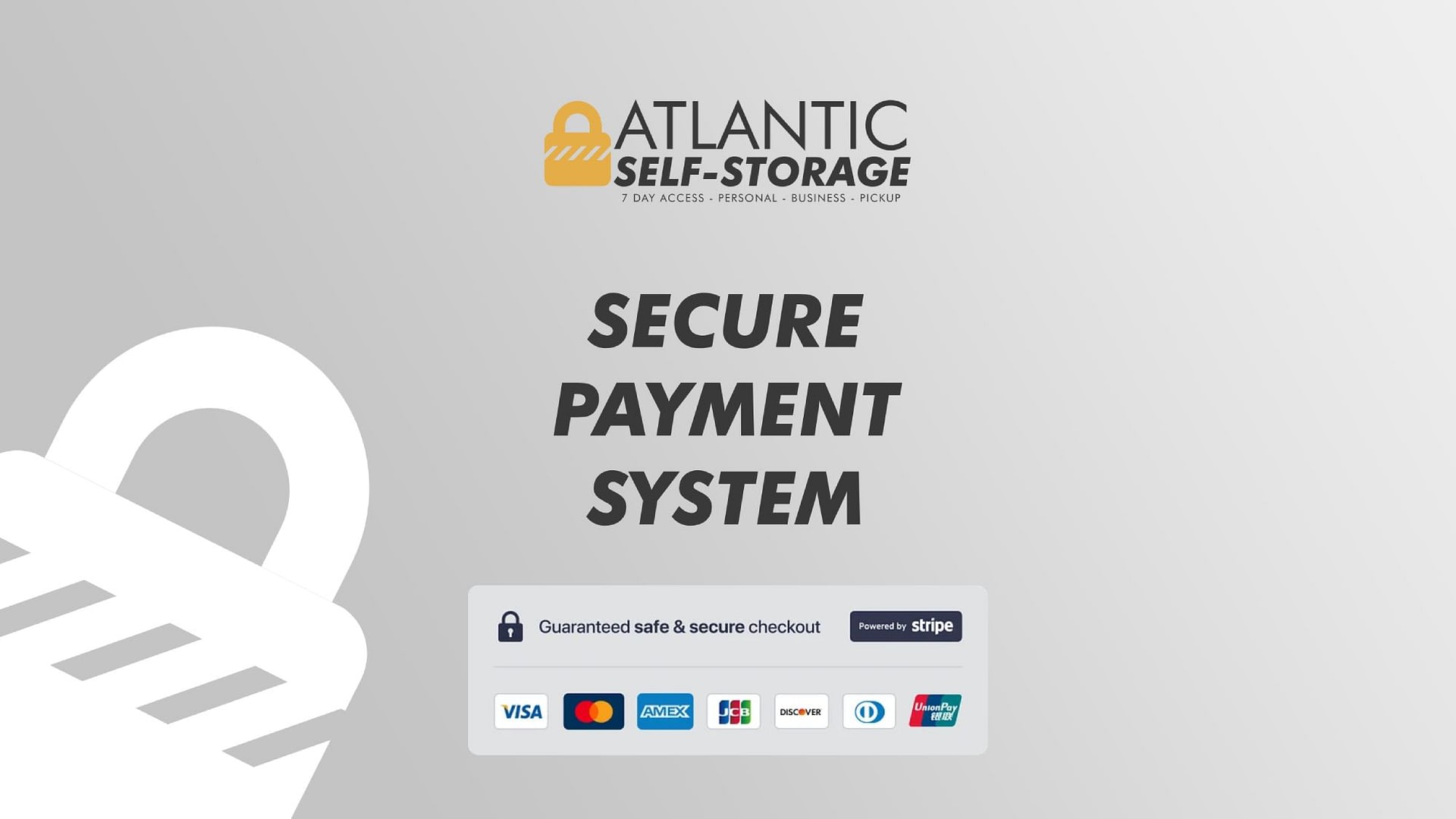 Secure Payment System - Atlantic Self Storage Barry